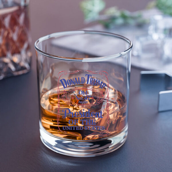 Donald Trump Whiskey Glass, 47th President Bourbon Glasses