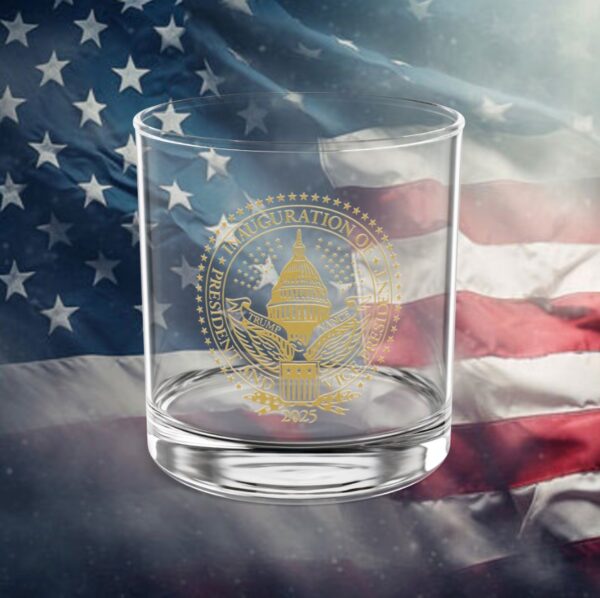 Donald Trump Whiskey Glass, 47th President Bourbon Glasses