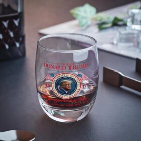 Donald Trump Whiskey Glass, 47th President Bourbon Glasses